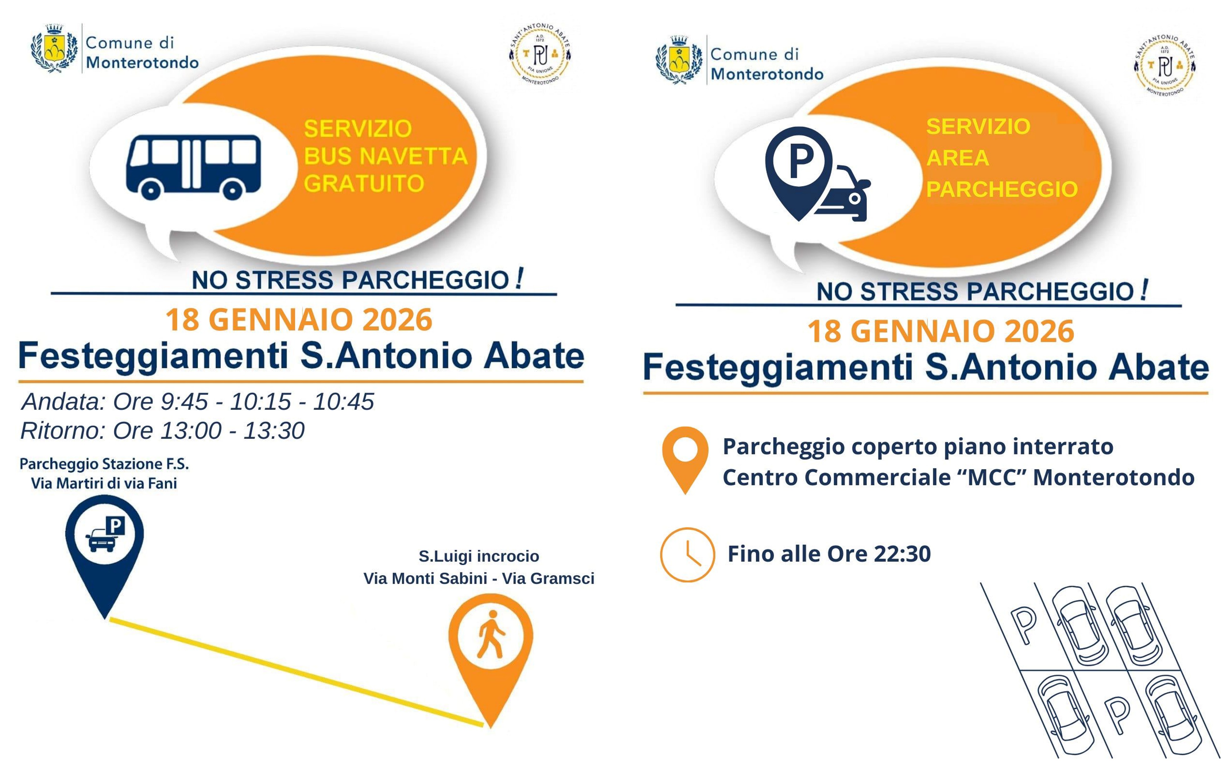 Monterotondo, navetta e parcheggi per Sant’Antonio Abate - IlTerritorio.net